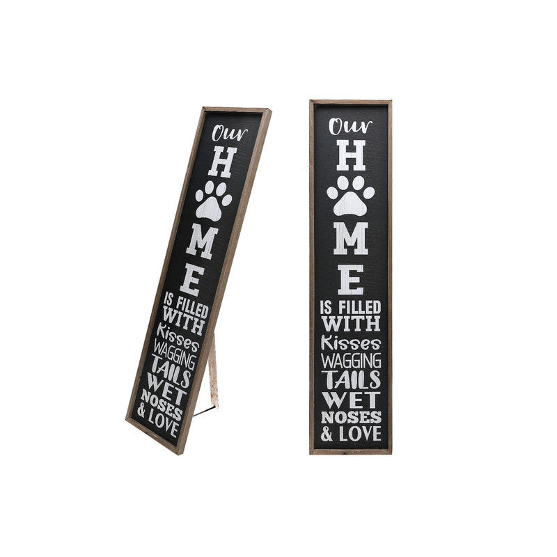 Panneau encadré sur pied « Our Home Is Filled » - Brick