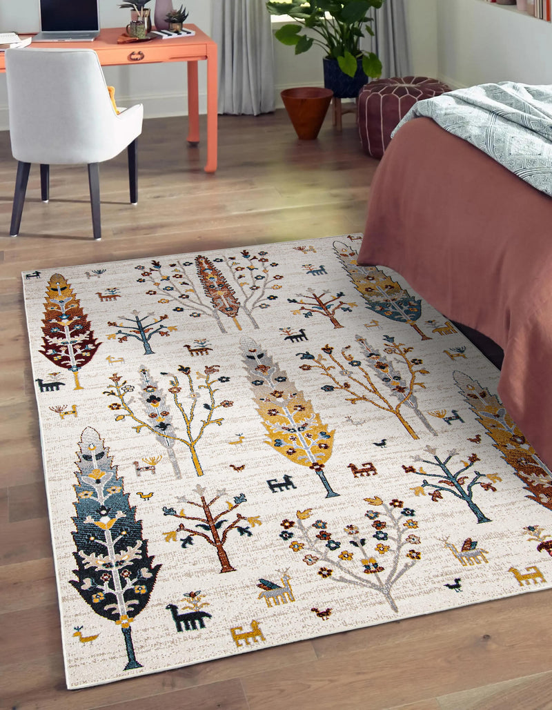 Carpette Pine ivoire lavable à la machine - 5 pi 0 po x 7 pi 0 po - Brick