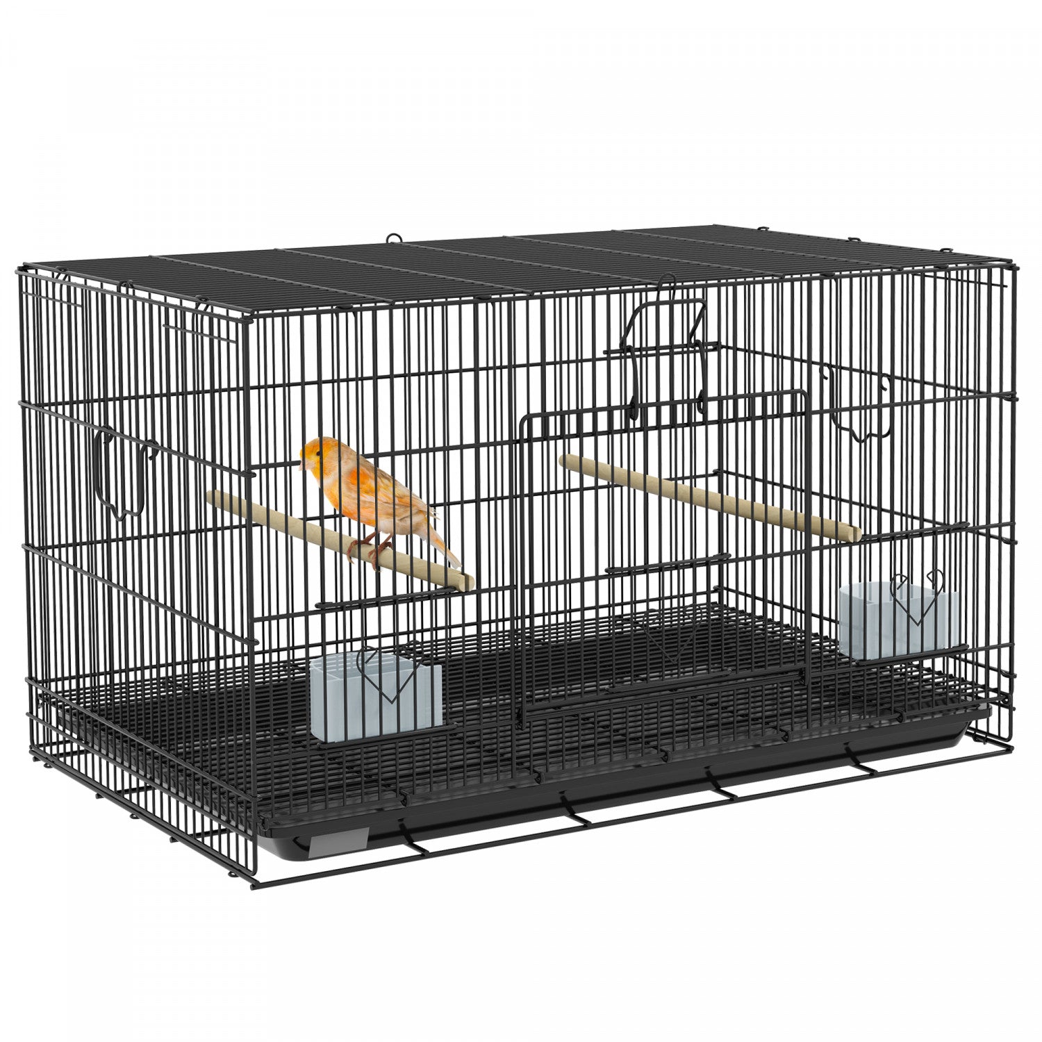 Pawhut 17,7" Cage A Oiseaux Pour Canaris, Pinsons, Cage A Perruches ...