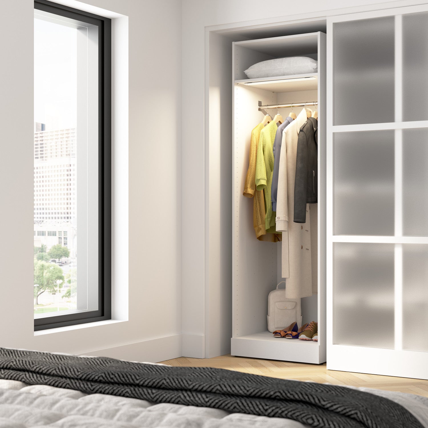 Système de garde-robe modulaire à espace pour suspendre Florence de ...