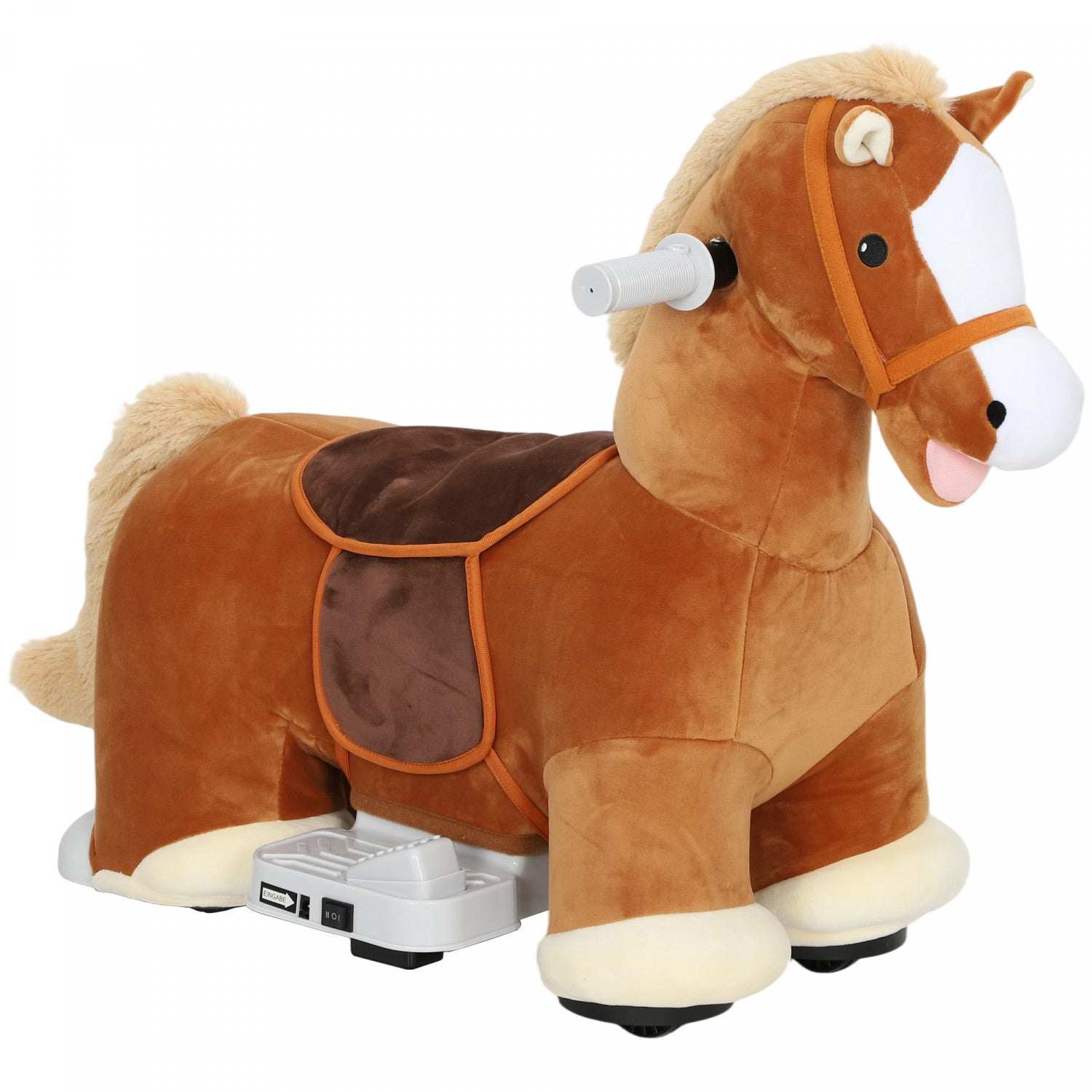 Qaba 6V Ride on Toy Horse, Battery Powered Kids Electric Ride on Ho ...