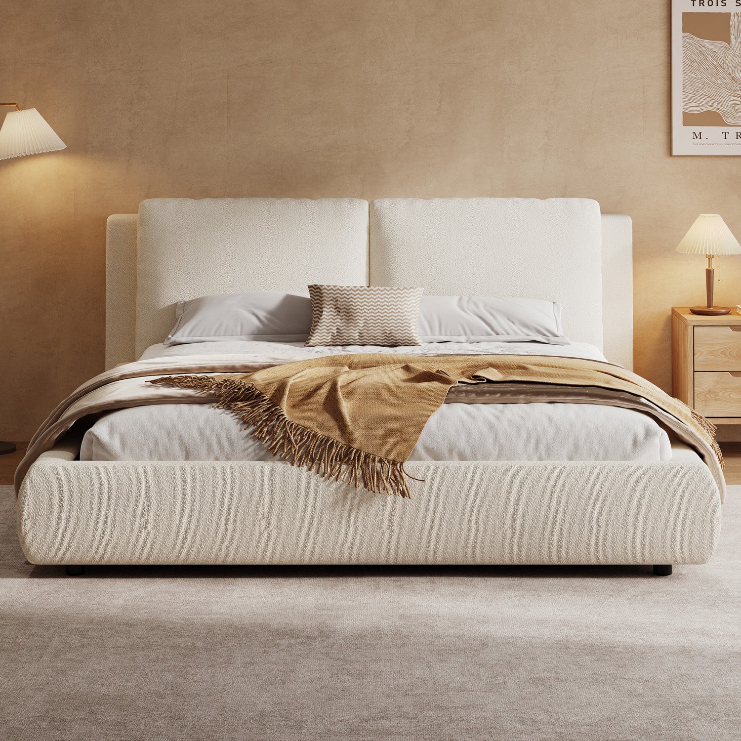 Diana Ottoman Hydraulic Lift Storage Platform Bed with Luxurious Bo ...