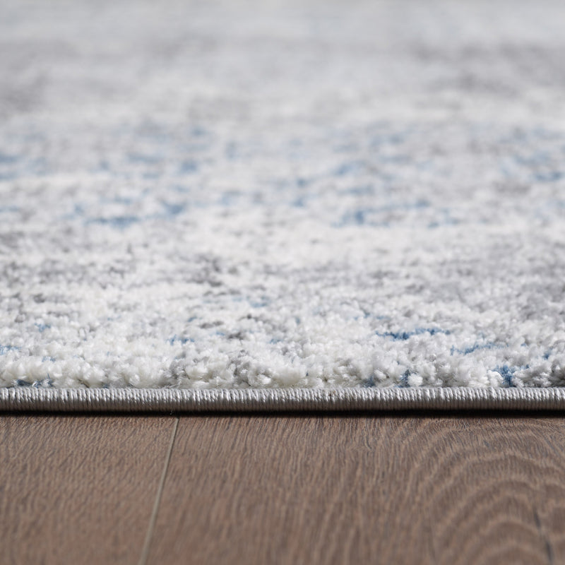 Carpette Darius Morocco bleue à motif de carreaux abstraits - 6 pi ...