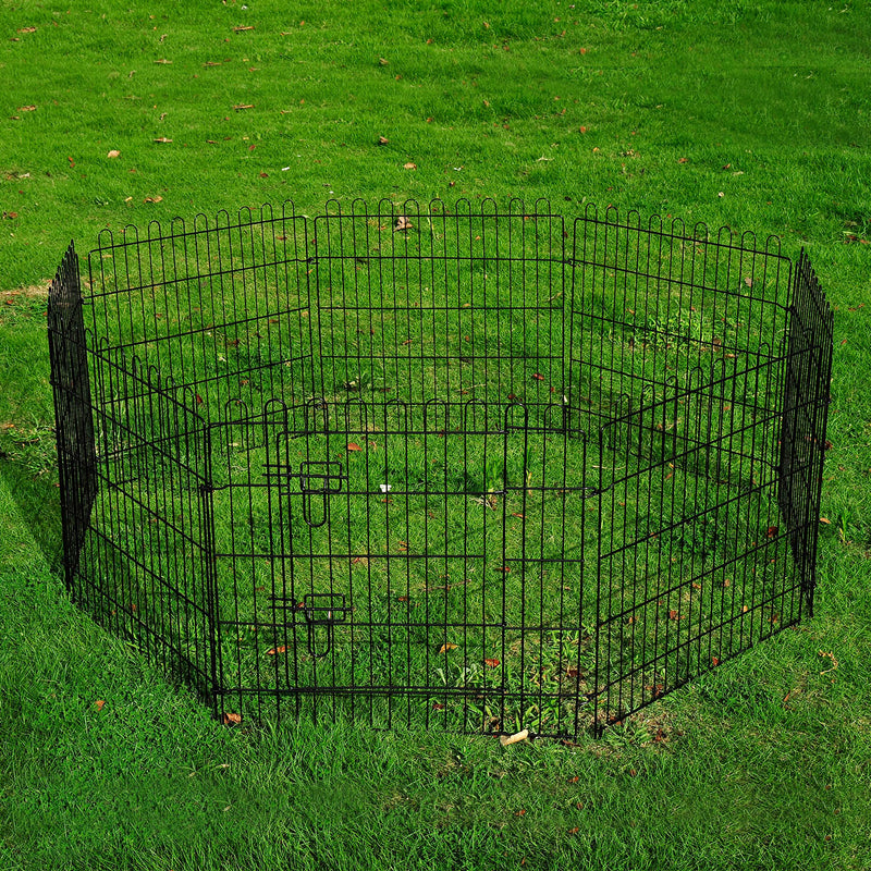 Pawhut 61 Cm 8 Panneaux Octogone Pour Animal De Compagnie Parc D'ex ...