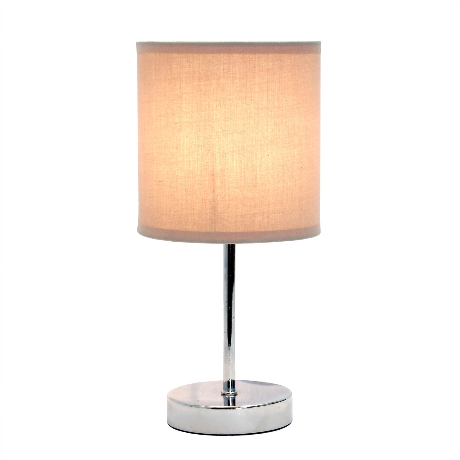Mini lampe de table de base de Simple Designs chromée - beige | Brick