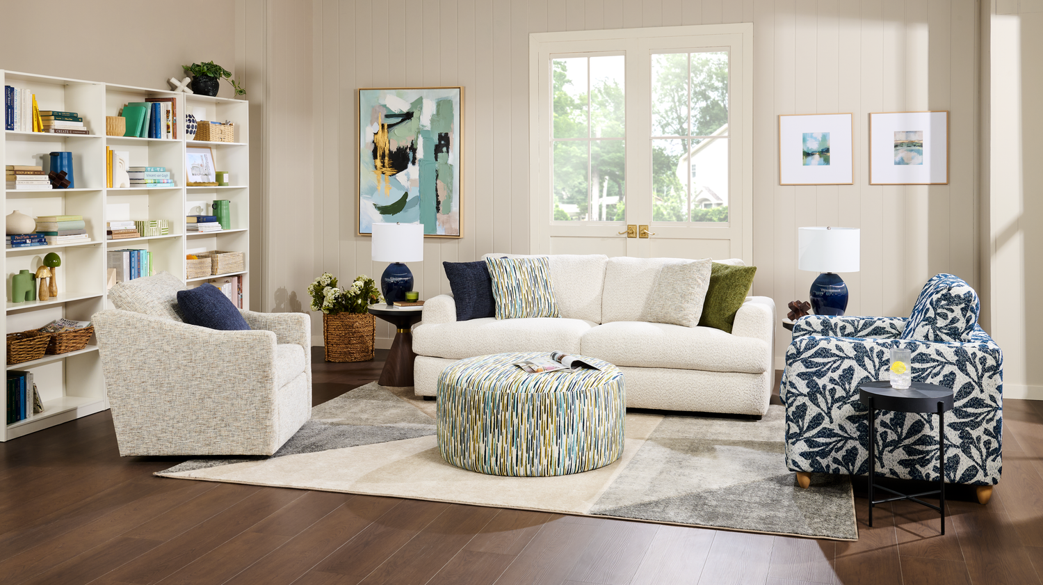 Pouf courbé personnalisable de Sofa Lab de 38 po fabriqué au Canada ...