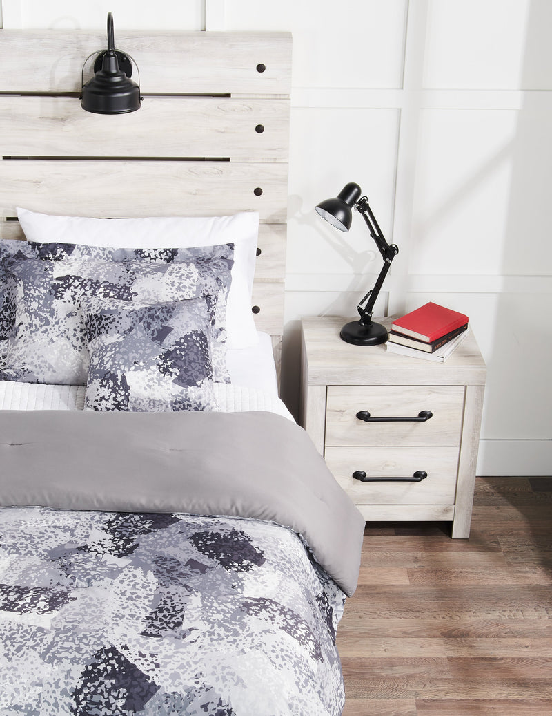 Ensemble d'édredon Axel 3 pièces pour lit simple - gris - Brick