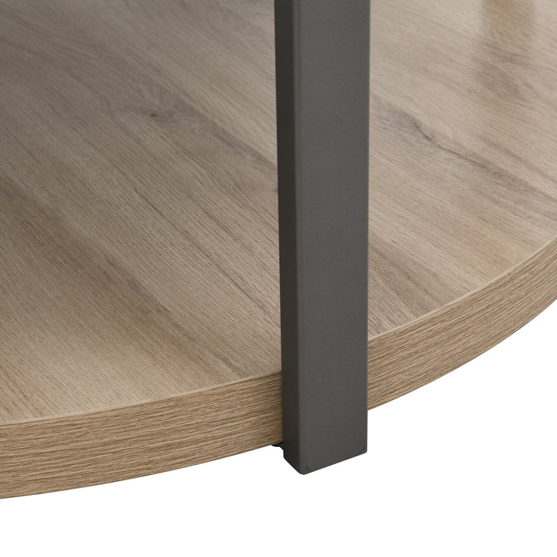 Table de bout ronde Felicity de 22 po avec tablette - grise - Brick