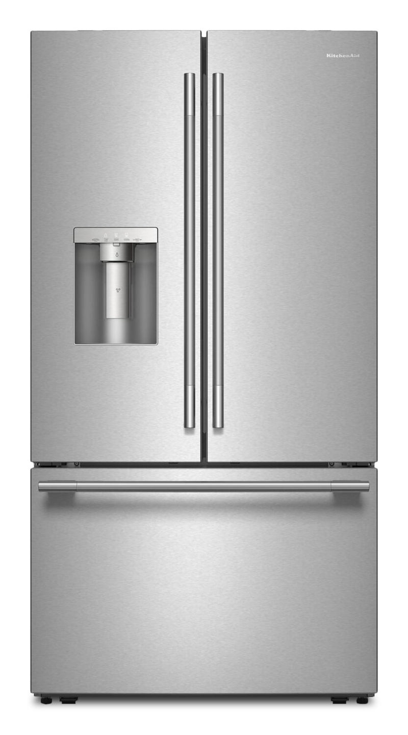 Réfrigérateur KitchenAid de 30 pi³ à portes françaises - acier inox ...