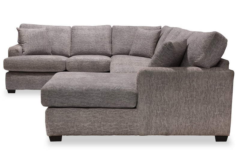 Sofa sectionnel de droite Luxe 3 pièces fabriqué au Canada en tissu ...