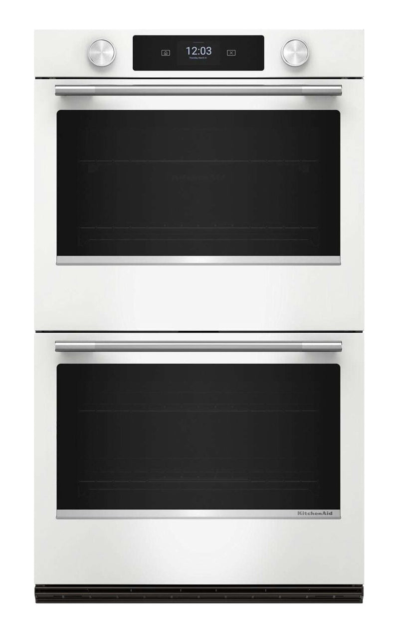Four mural double intelligent électrique KitchenAid de 30 po - blan ...