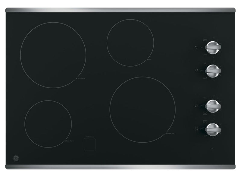 Surface de cuisson électrique GE de 30 po à 4 éléments - acier inox ...