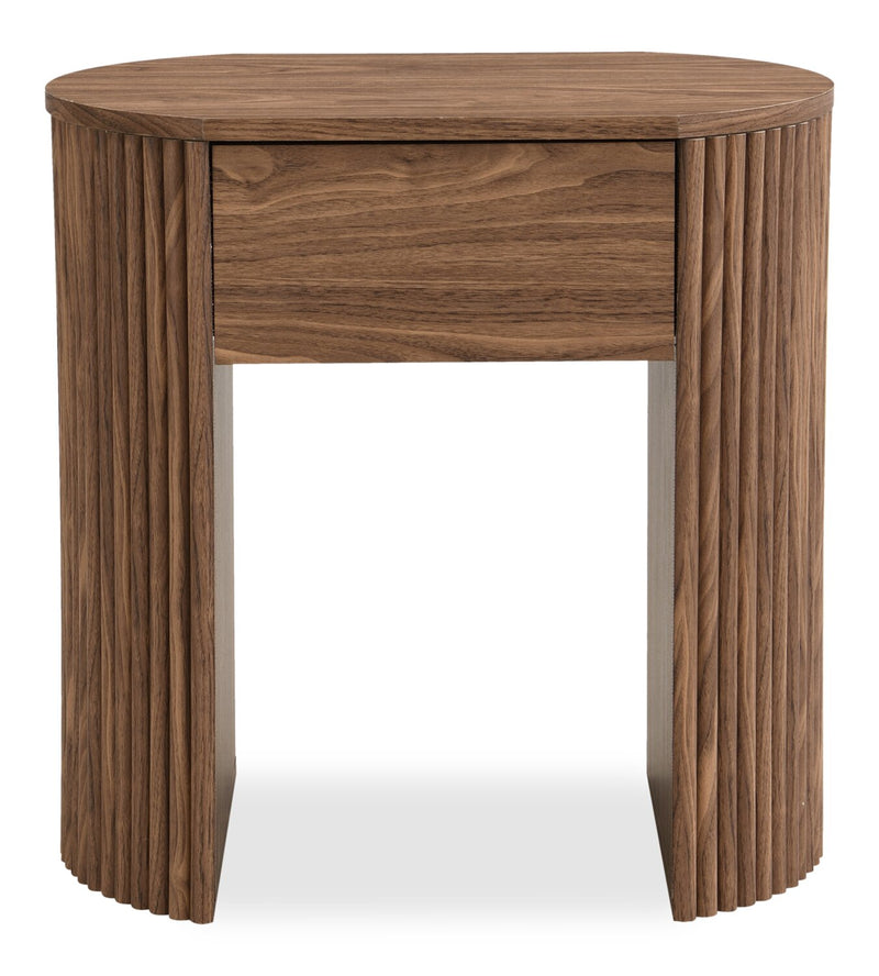 Table de bout Briggs de 21,65 po avec rangement - brune - Brick