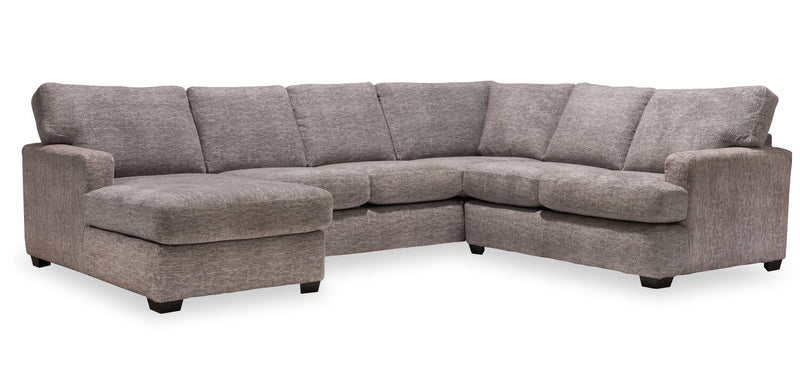 Sofa sectionnel de gauche Luxe 3 pièces fabriqué au Canada en tissu ...