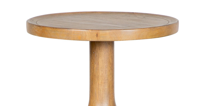 Table de bout ronde moderne Rhett de 18 po - chêne brun clair - Brick