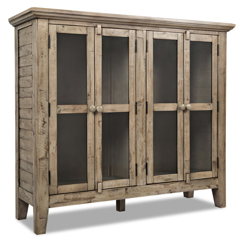 Armoire décorative Rocco de 48 po avec 4 portes - bois naturel - Brick