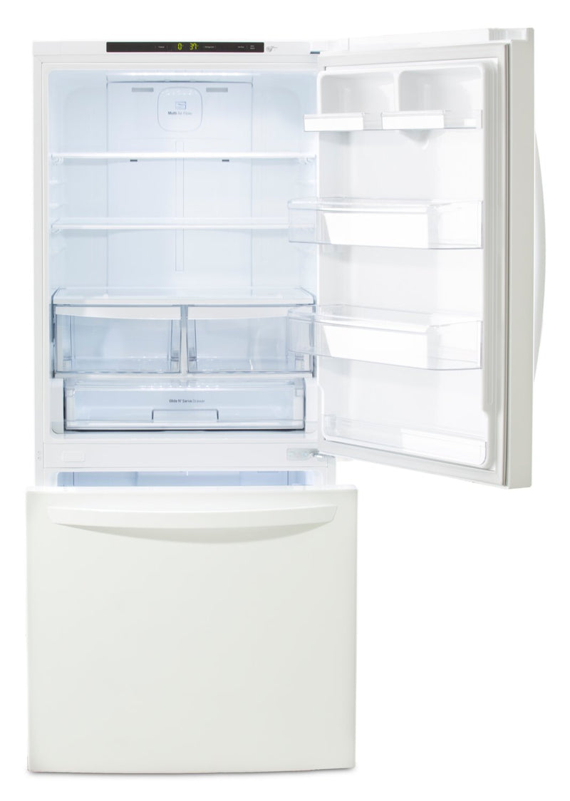 Réfrigérateur LG de 22 pi³ et de 30 po à congélateur inférieur - bl ...