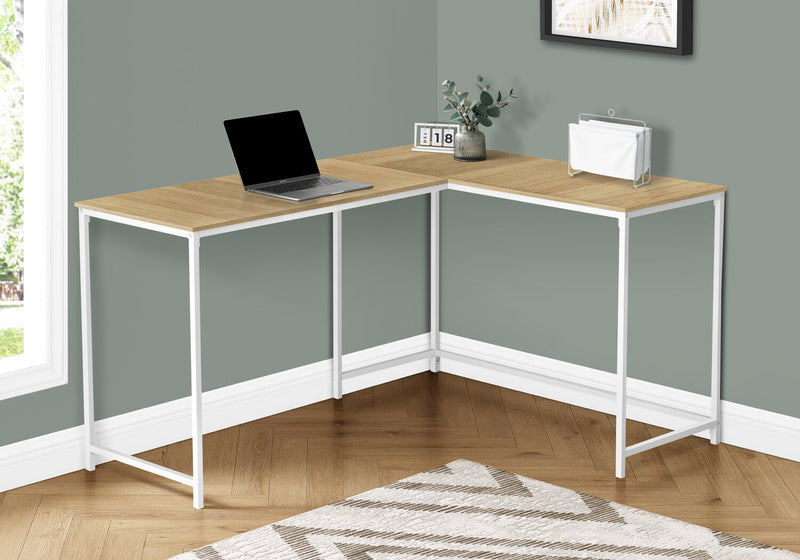 Bureau en coin en forme de L Karter de 58,25 po - naturel - Brick