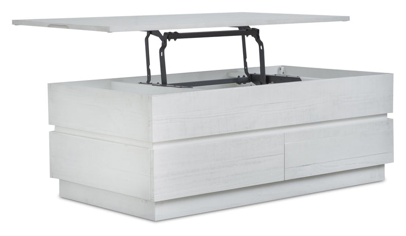 Table à café moderne Emir de 48 po avec dessus relevable et rangeme ...